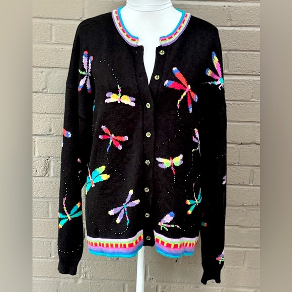 Christine Foley | Sweaters | Christine Foley Vintage 9s Dragonfly ...